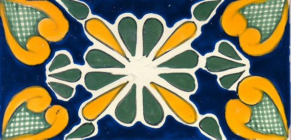Hand Painted Pool Tiles - Porcelain Baroque Designs 1