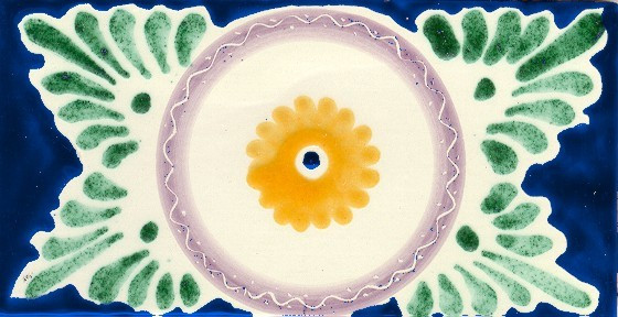 Hand Painted Pool Tiles - Porcelain Baroque Designs 2