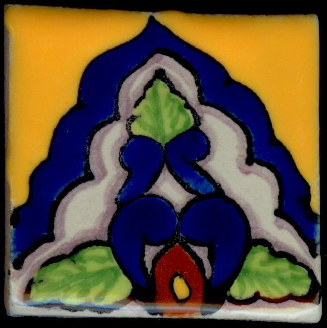 Hand Painted Pool Tiles - Porcelain Baroque Designs 5