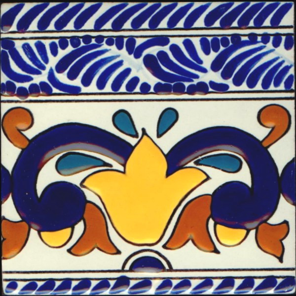 Hand Painted Pool Tiles - Porcelain Baroque Designs 7