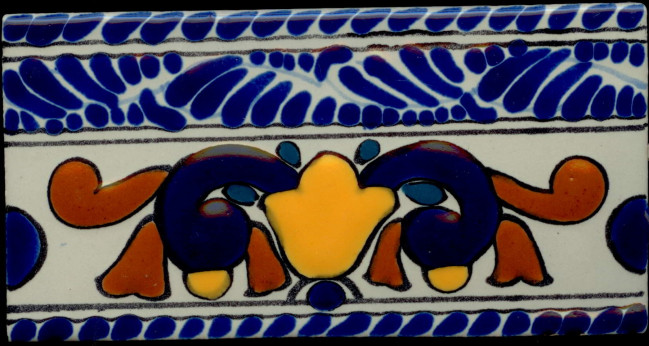 Hand Painted Pool Tiles - Porcelain Baroque Designs 7