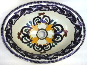 Hand Painted Pool Tiles - Porcelain Baroque Designs 7