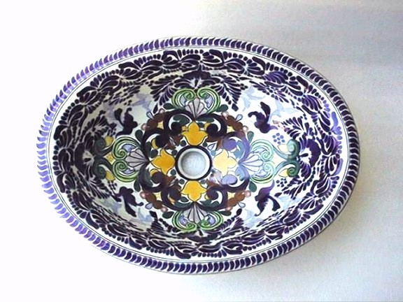 Hand Painted Pool Tiles - Porcelain Baroque Designs 7