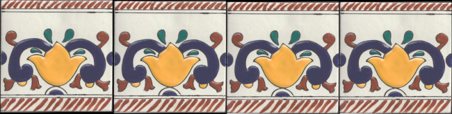 Hand Painted Pool Tiles - Porcelain Colonial Designs 8