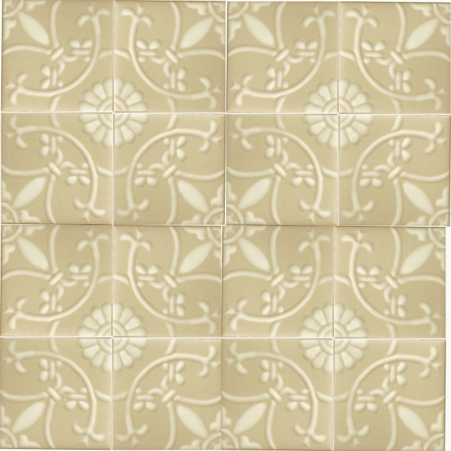 Hand Painted Tiles - Catalina Designs (San Miguel, Crema)