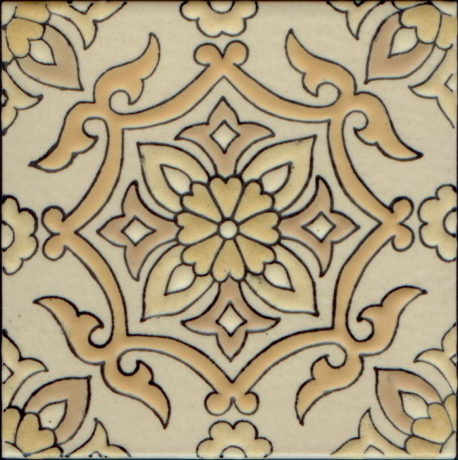 Hand Painted Tiles - Catalina Designs (Santa Rosa, Sand)