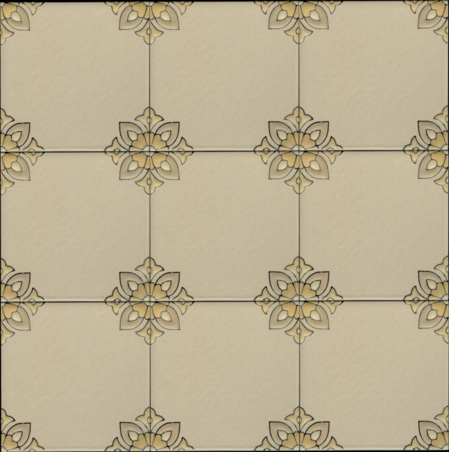 Hand Painted Tiles - Catalina Designs (Santa Rosa, Sand Corner)